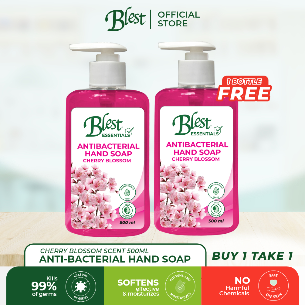 Blest Antibacterial Moisturizing Hand Soap 500ml Cherry Blossom Scent x ...