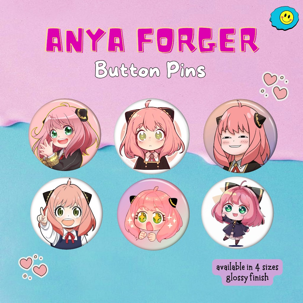 Anya Forger Button Pin Badge Spy x Family Anime Button Pins 25mm 32mm ...