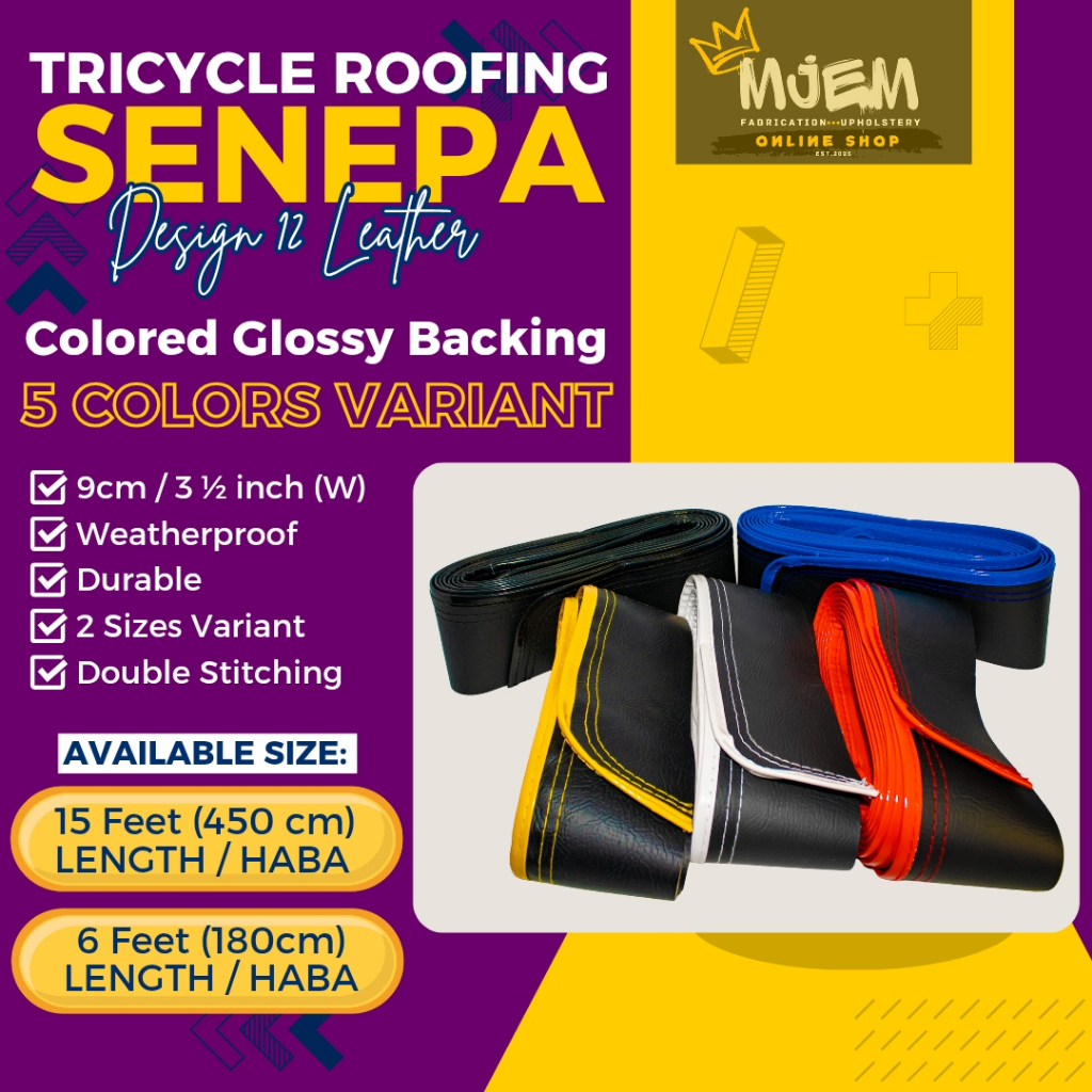 D12 Leather Senepa / Sanepa Tricycle Roofing (9cm lapad) (6 Feet or 15 ...