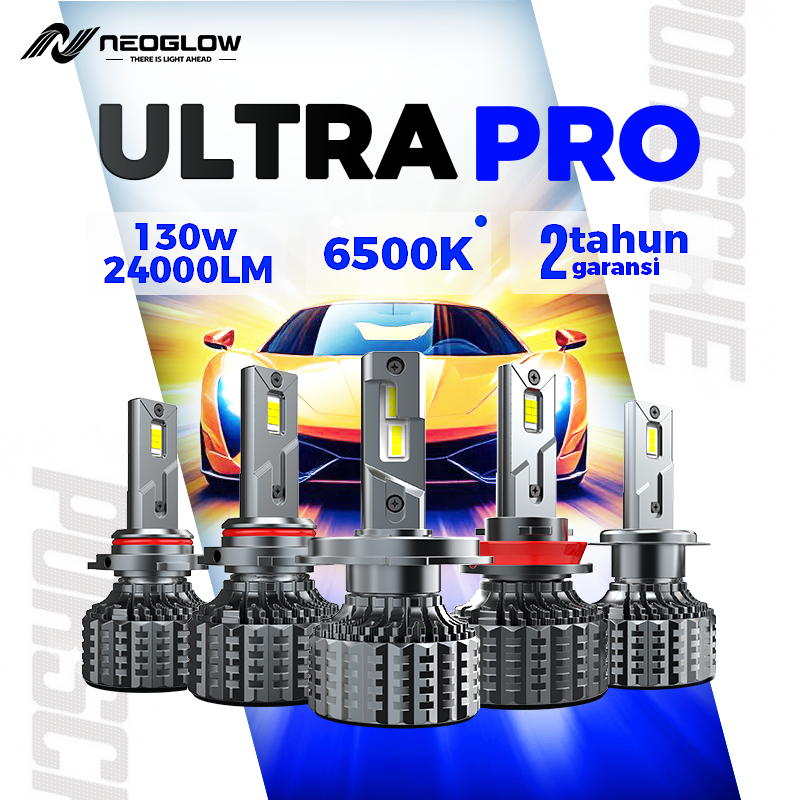 NeoGlow Car LED headlight Ultra Pro130W 24000LM 6500K H4/H11/9005 Plug ...