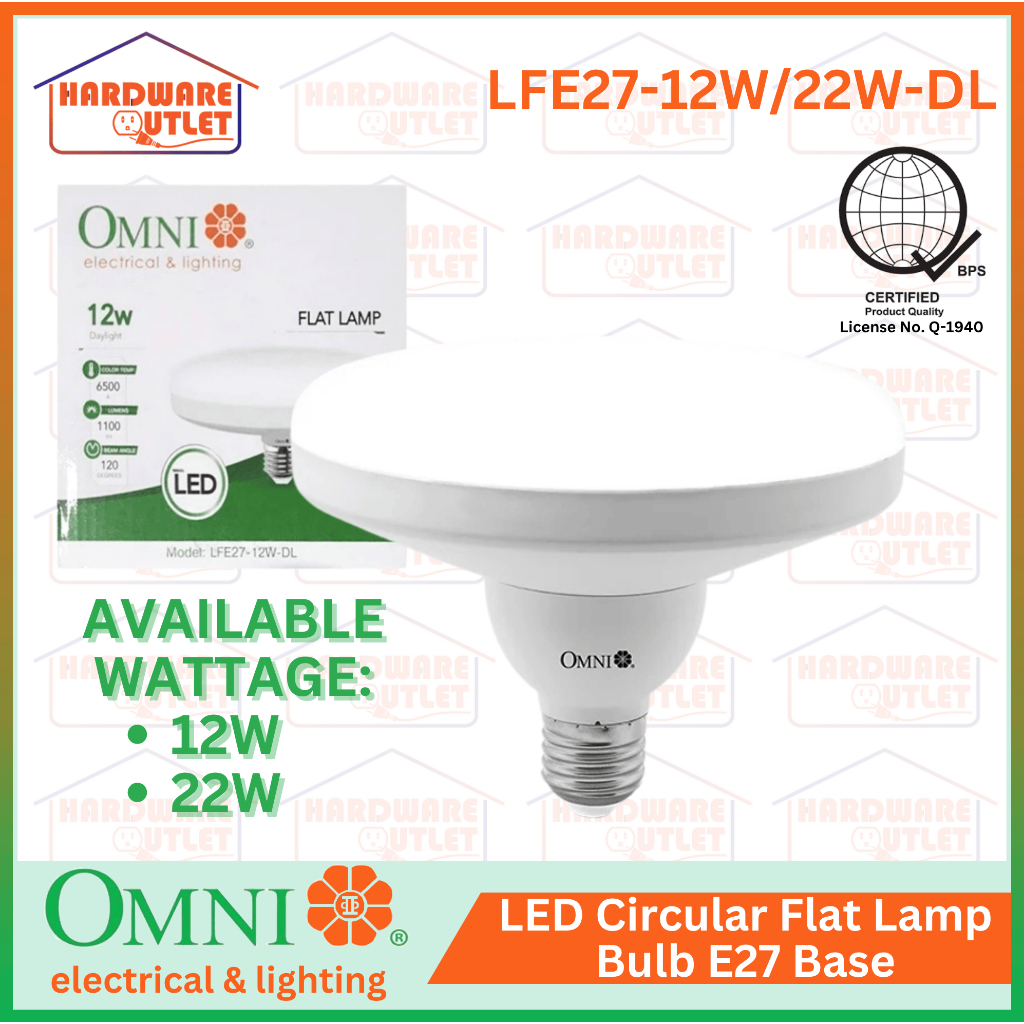 Omni LED Circular Flat Lamp 12W LFE27-12W-DL OR 22W LFE27-22W-DL ...