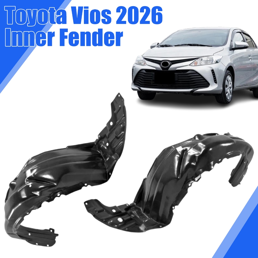 FRONT Fender Liner Toyota Vios 2019-2026 Gen 4 2019 2020 2021 2022 2023 ...