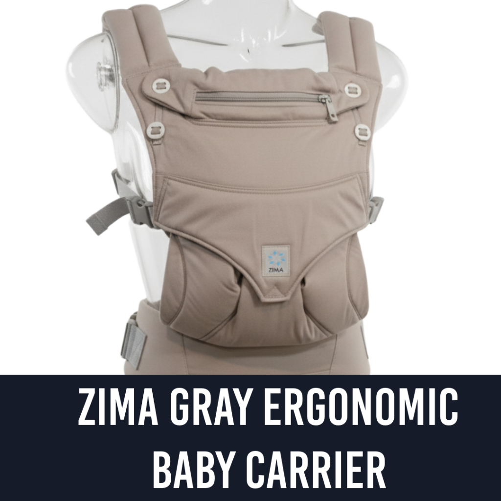 ZIMA ERGONOMIC BABY CARRIER GRAY v2 NON-MESH SAFETY-TESTED, NEWBORNS TO ...