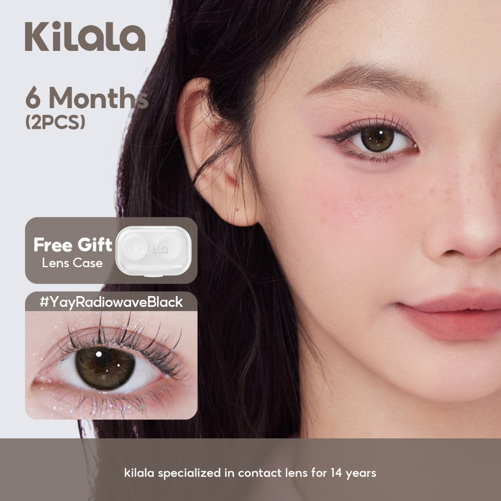Kilala Contact lens Colorful Natural Soft Lense Yay Radiowave Black 38% ...