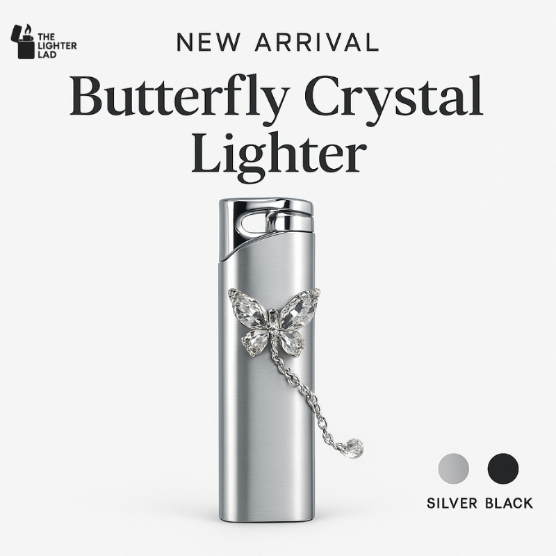 Luxury Fashion Lighter With Charm Pink Flame Refillable Windproof Torch ...