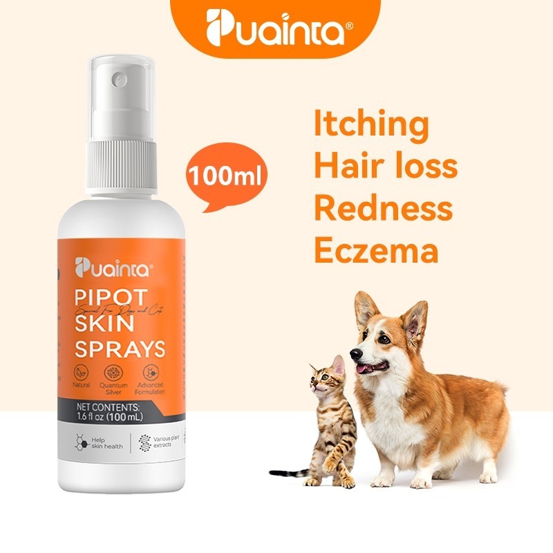 PUAINTA Antifungal Pipot Skin Spray for Dogs and Cats Skin Disease Itch ...