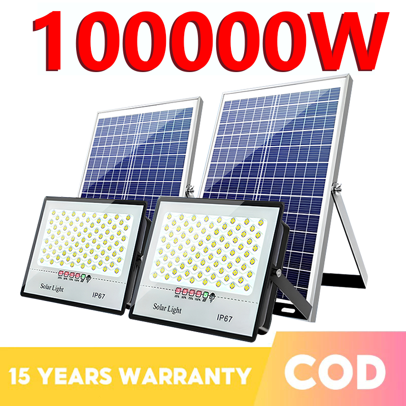 Solar Light LED Flood Light outdoor waterproof Street Lamp With Remote ...