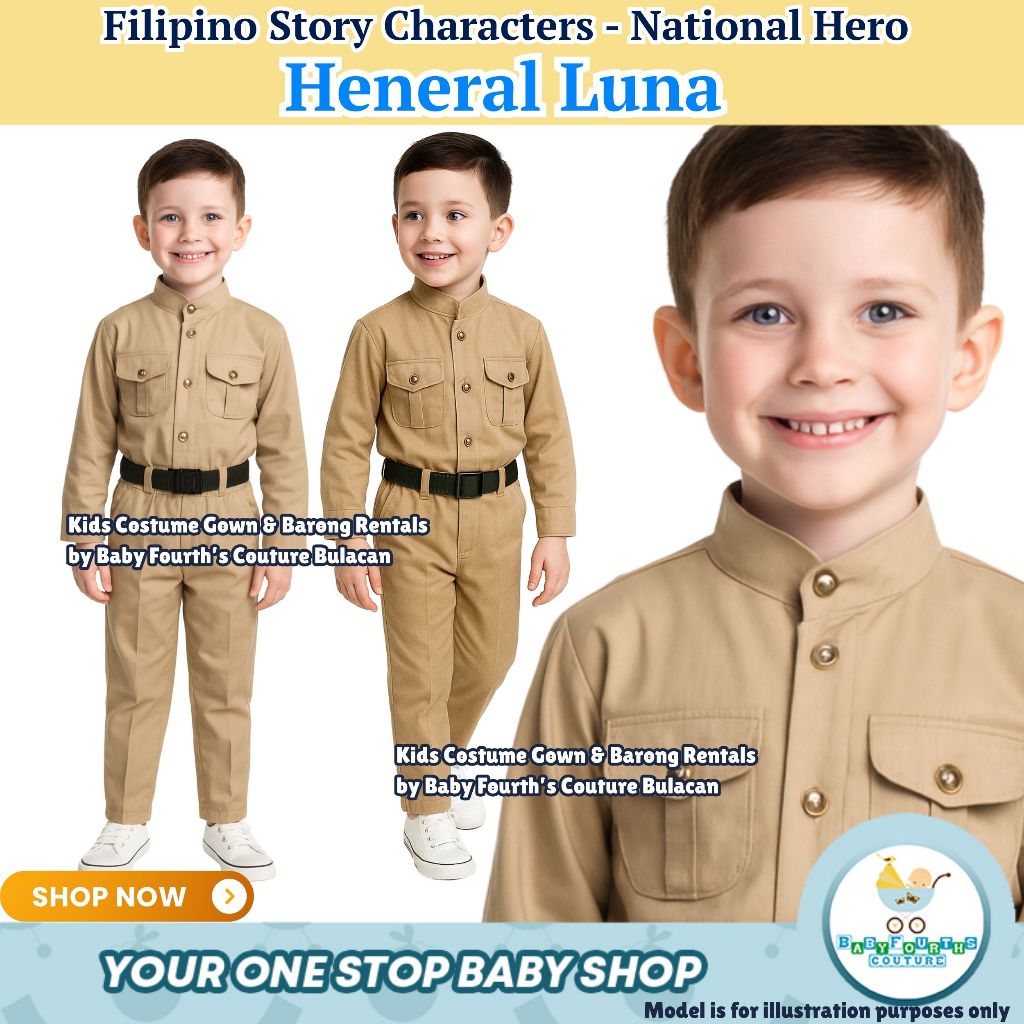 Filipino Story Characters National Hero Heneral Luna Terno Kids for ...