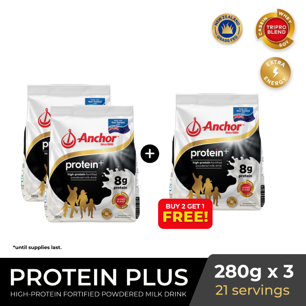 [B2T1] Anchor Protein Plus Milk Powder Plain 280g | Shopee Philippines