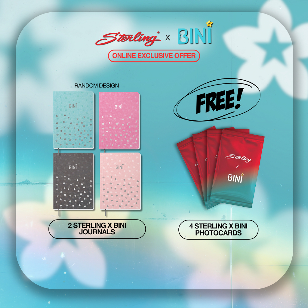 2 Pcs Sterling x Bini Journal 5" x 7" + 4 Pcs Free Bini Photocards ...