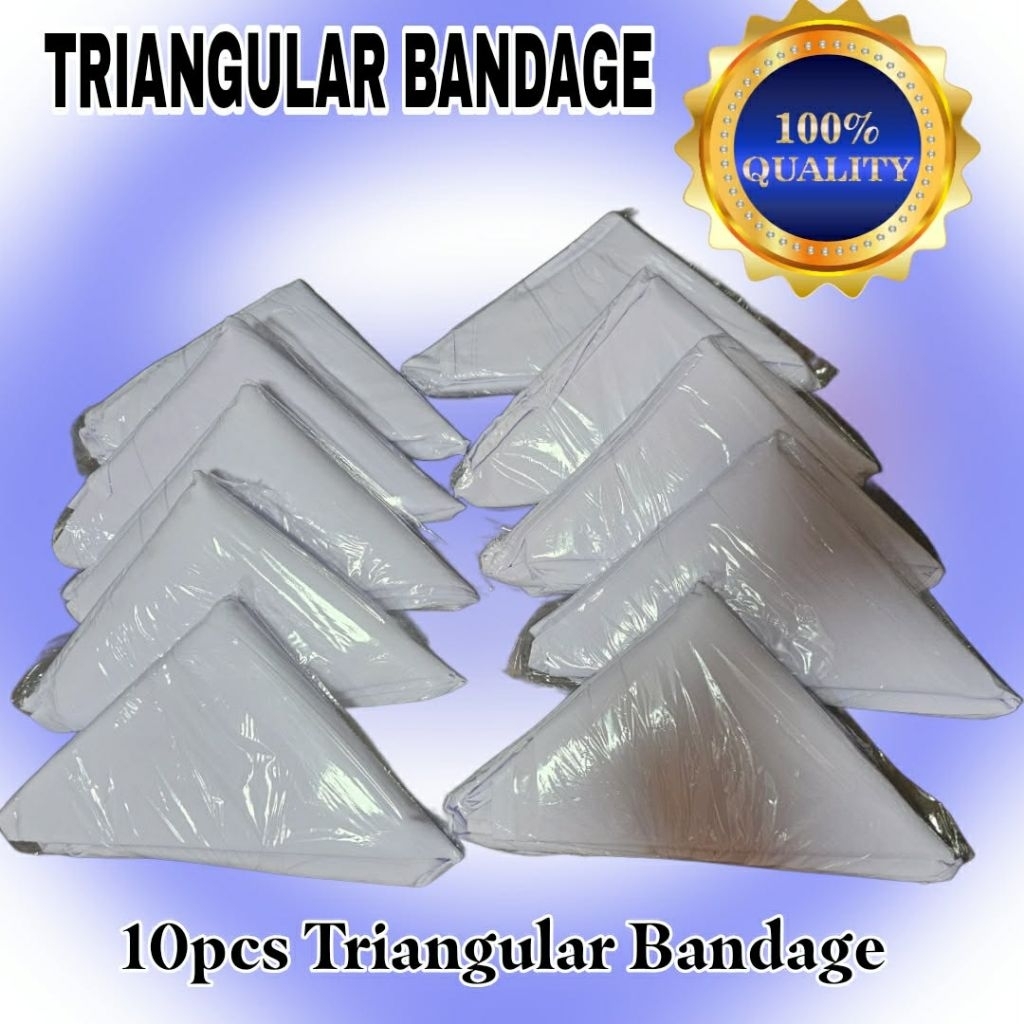 Triangular Bandage (10pcs) First Aid Bandage ( 40"x40"x60"inches ...