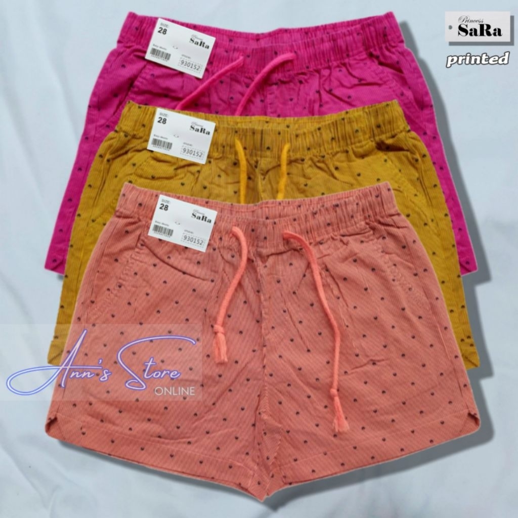 Plus size Printed Princess SARA Shorts for women Oversized Drawsting ...