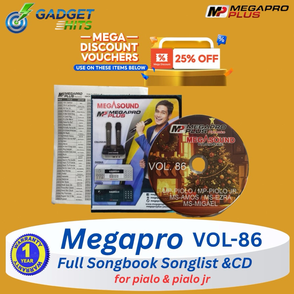 Original Megapro Plus Songbook/Songlist/Volume 86 for MP-100 Piolo, MP ...