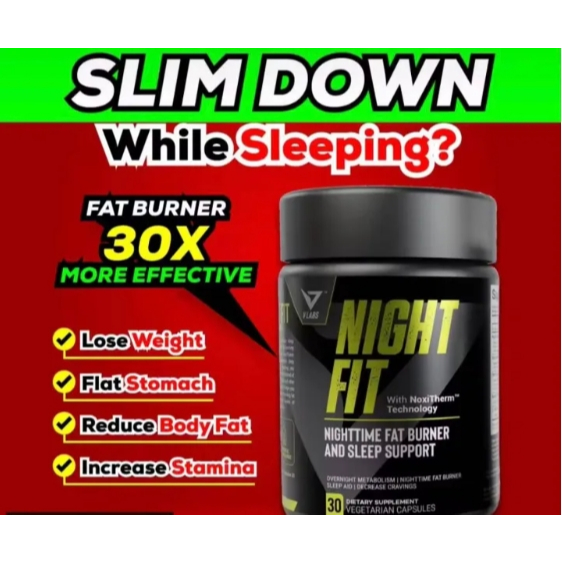 VLABS Night Fit||Night Time Fat Burner&Sleep Support 30 Capsules ...