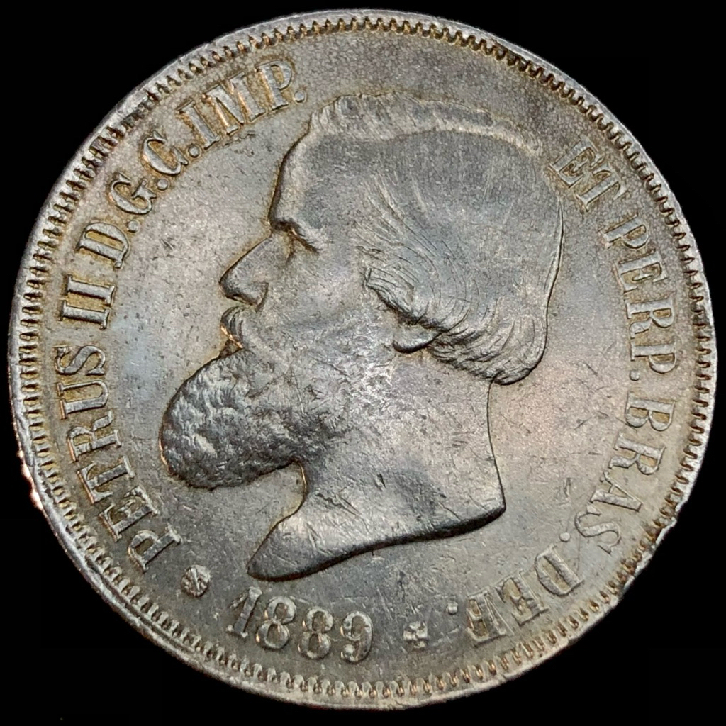 silver century old collection • BRAZIL • 1889 • king peter II • 2K réis ...