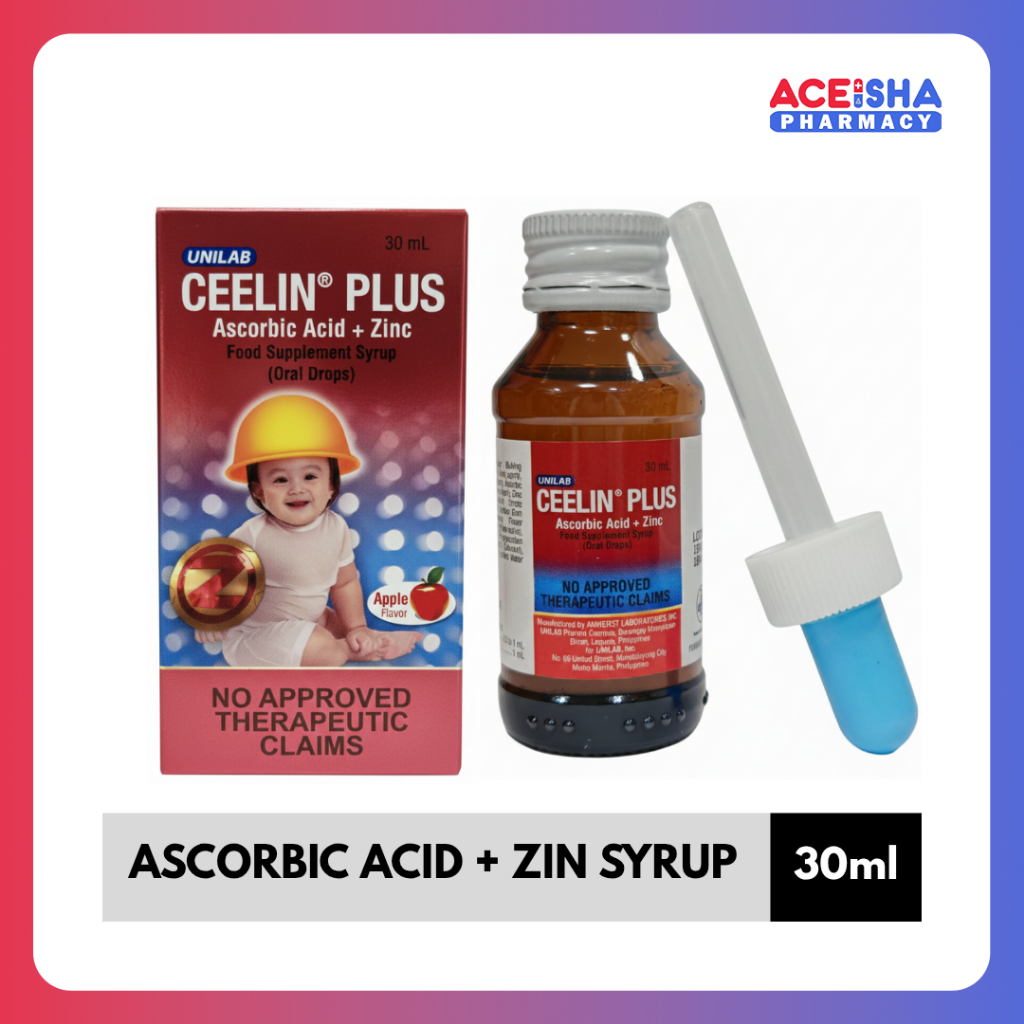 CEELIN PLUS 100mg/ml Syrup Ascorbic Acid + Zinc Vitamins Oral Drops ...