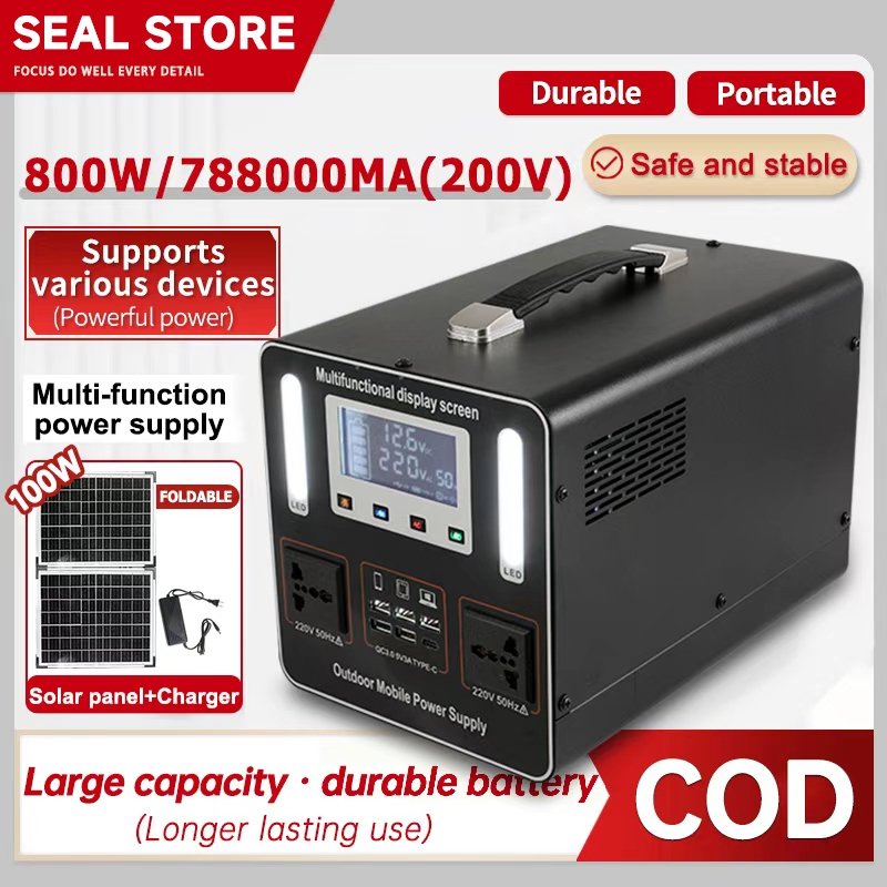 Power Station 800W/220V Portable Solar Generator 788,000mAh Ultra-large ...