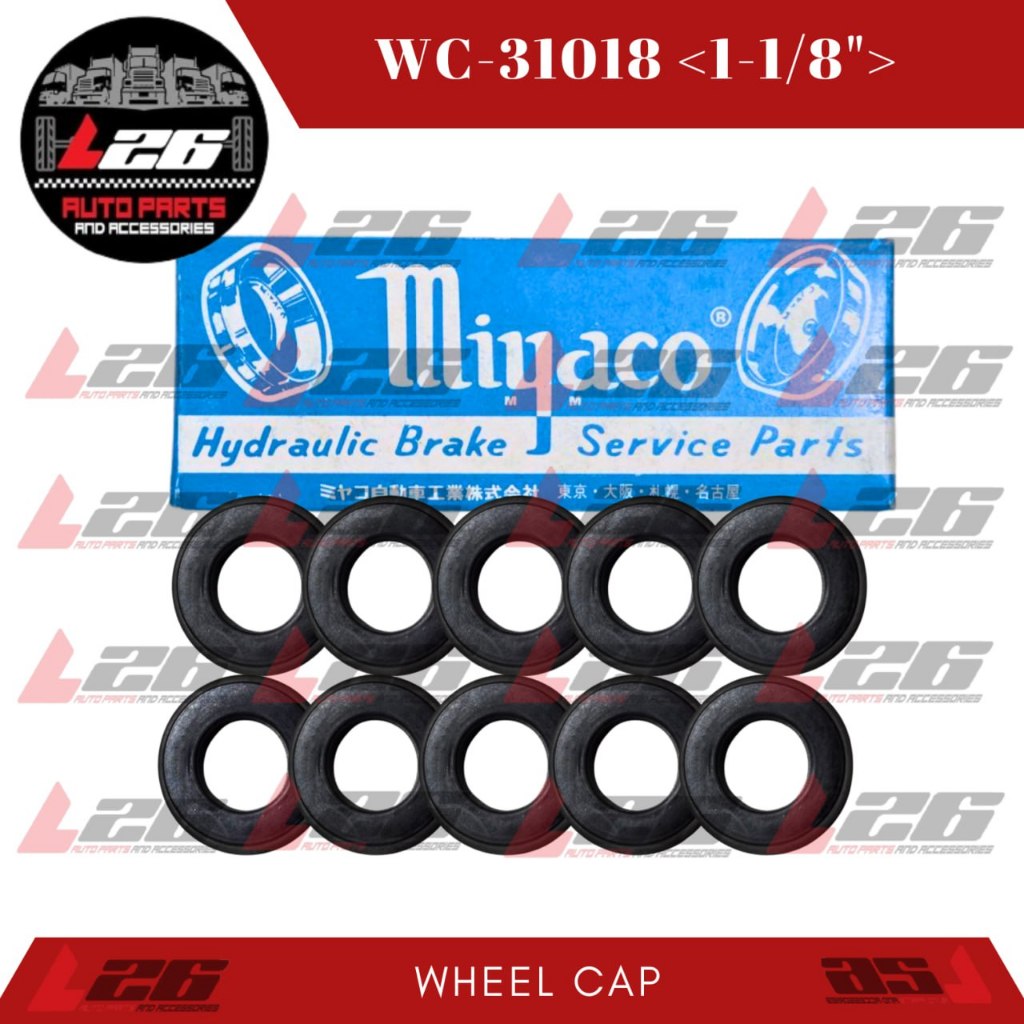 10PIECES 1-1/8" WC-31018 MIYACO Front WHEEL CAP/RUBBER CAP 1-1/8inches ...
