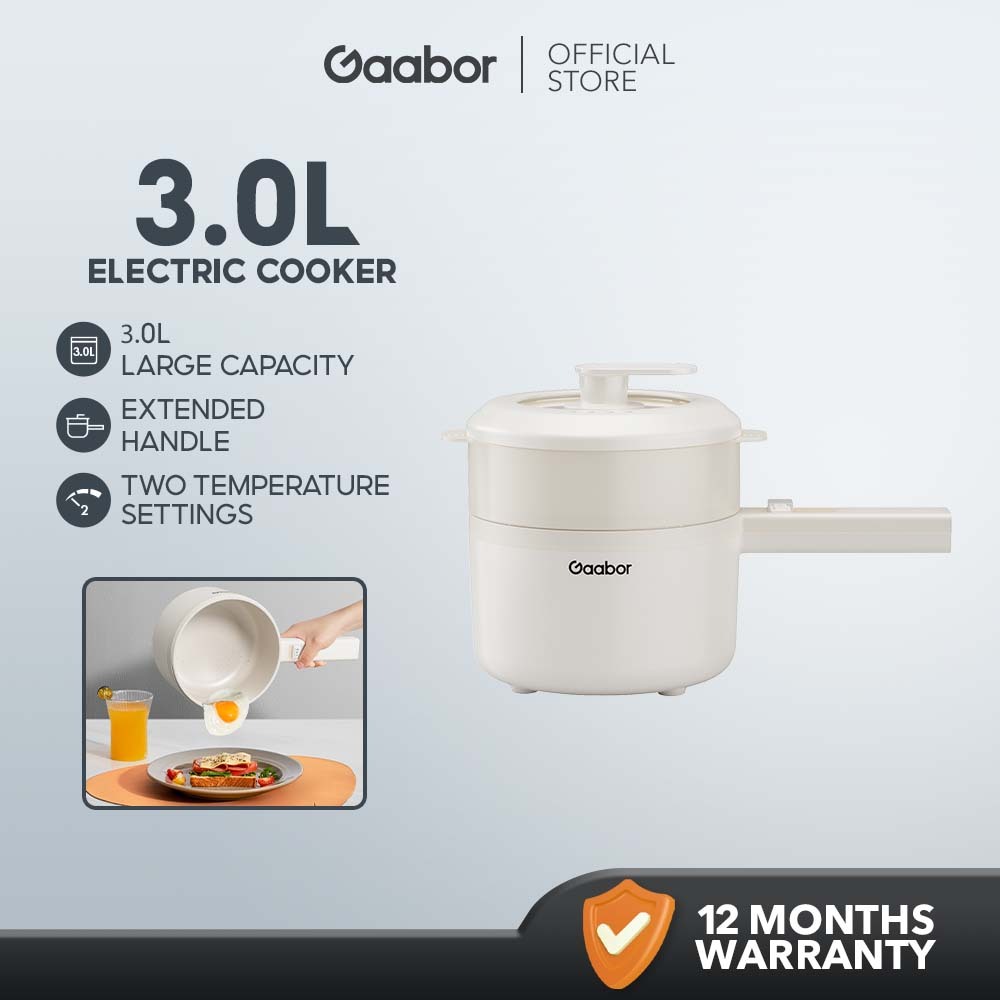 Gaabor 3L All-in-One Electric Cooking Pot with 360° Heating Multi ...