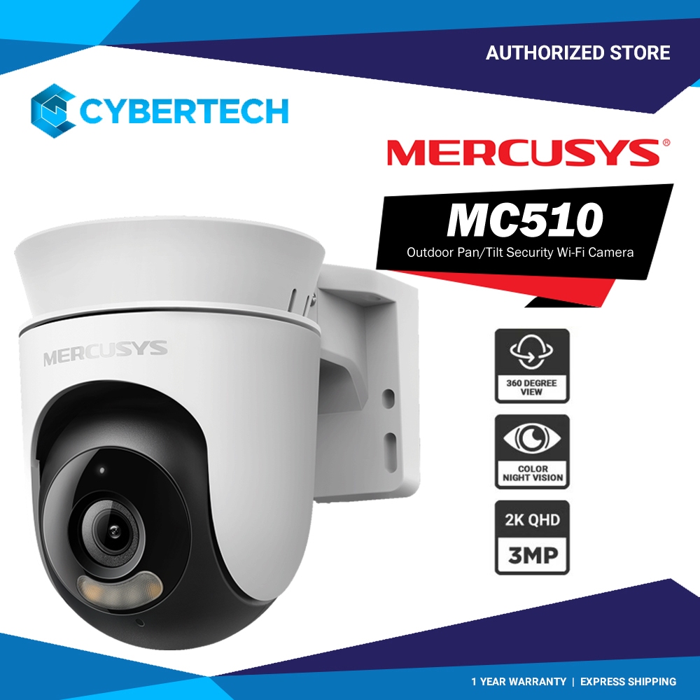 Mercusys MC510 Outdoor Pan/Tilt Security Wi-Fi Camera | Shopee Philippines