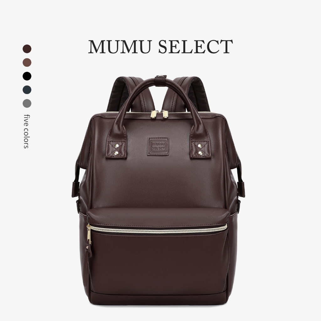 【Mumu Select】M690 Large Quality Pu Leather Unisex Back Pack Travel ...