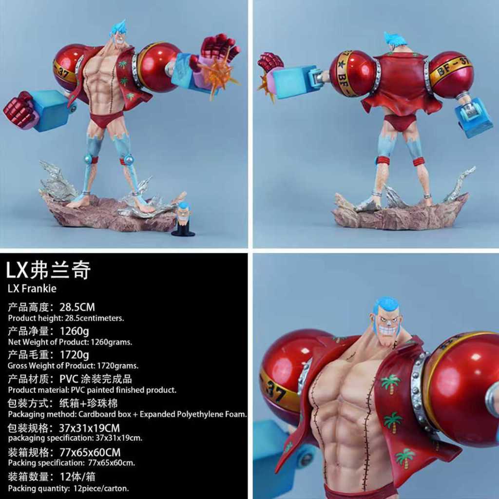 LX One Piece Franky Standing Pose Dual Replaceable Heads Garage Kit (GK ...
