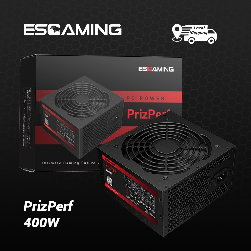Esgaming 400W Computer ATX PSU 85 Efficiency True Rated 400W Long Wire ...