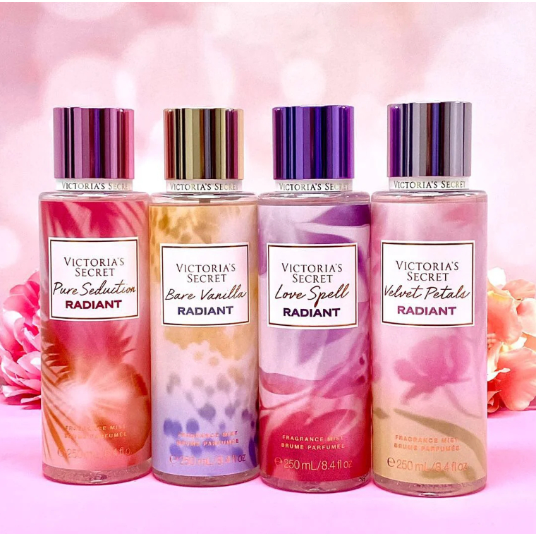 Victoria's Secret RADIANT Fine Fragrance Mist Collection | Shopee ...