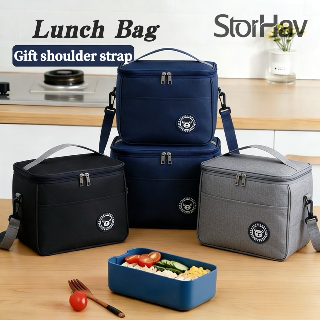 New Lunch Bag Insulated Hot Cold Large Capacity Thermal Bento Box Bag ...