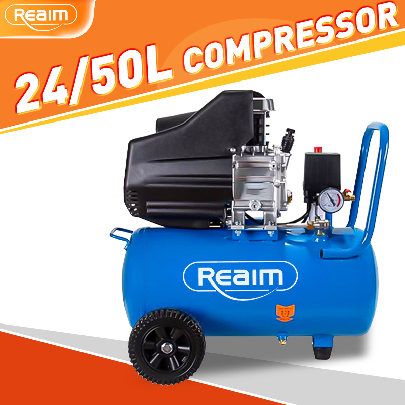 REAIM Air Compressor Heavy Duty 1100W 24L/50L Direct Coupling Air ...