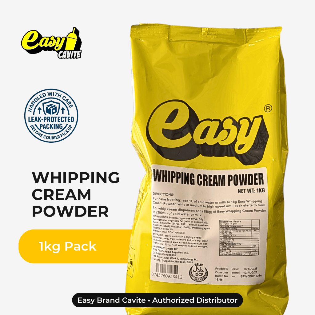 Easy Brand Whipping Cream 1kg - Powder Topping for Milk Tea, Coffee ...