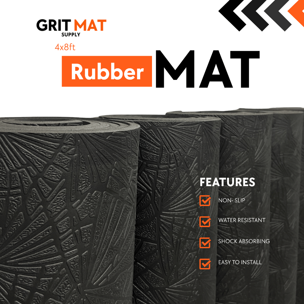 Gym Mat Flooring 4x8ft – Heavy Duty Floor Protection for Treadmill ...