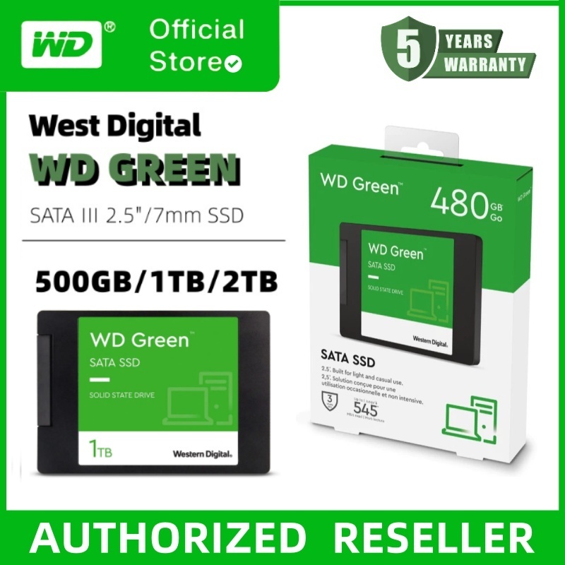 Western Digital WD Green SSD 2.5" High-Speed 500GB/1TB/2TB Internal ...
