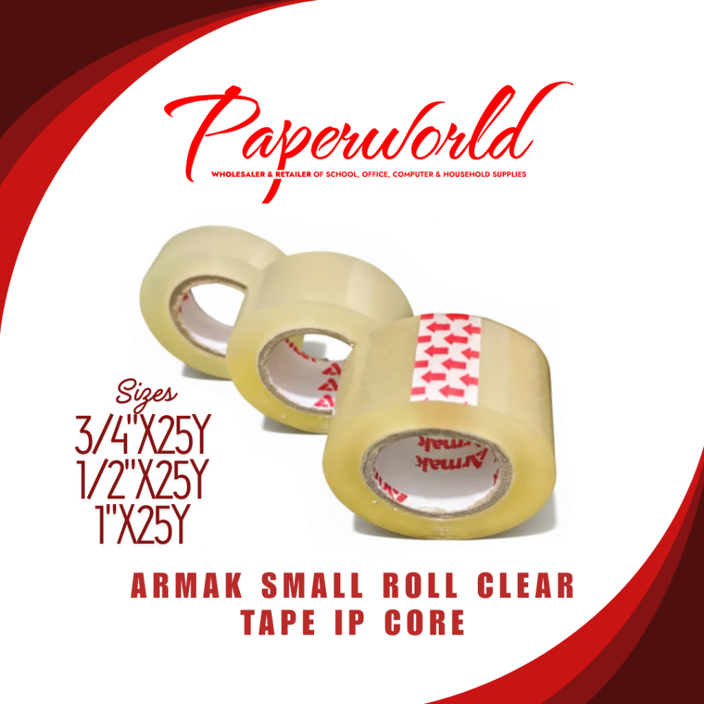 ARMAK SMALL ROLL CLEAR TAPE IP CORE | Shopee Philippines