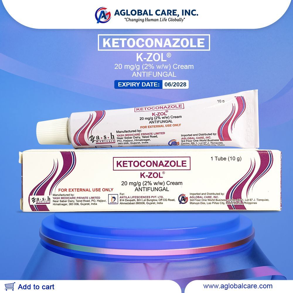 Ketoconazole K-ZOL Cream 10g | FDA Approved Antifungal Treatment | For ...