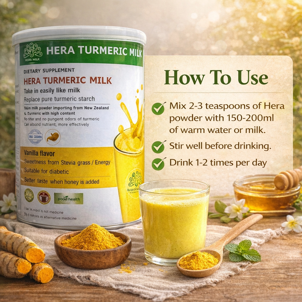 Hera Nano Curcumin Milk 400g | Stomach & Digestive Support Drink ...