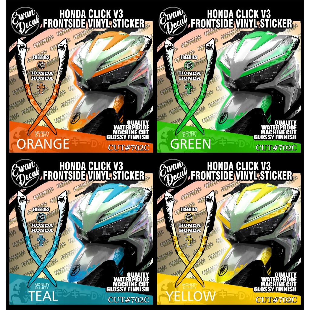 Honda Click Version 3/4 Frontside Style Sticker | Shopee Philippines