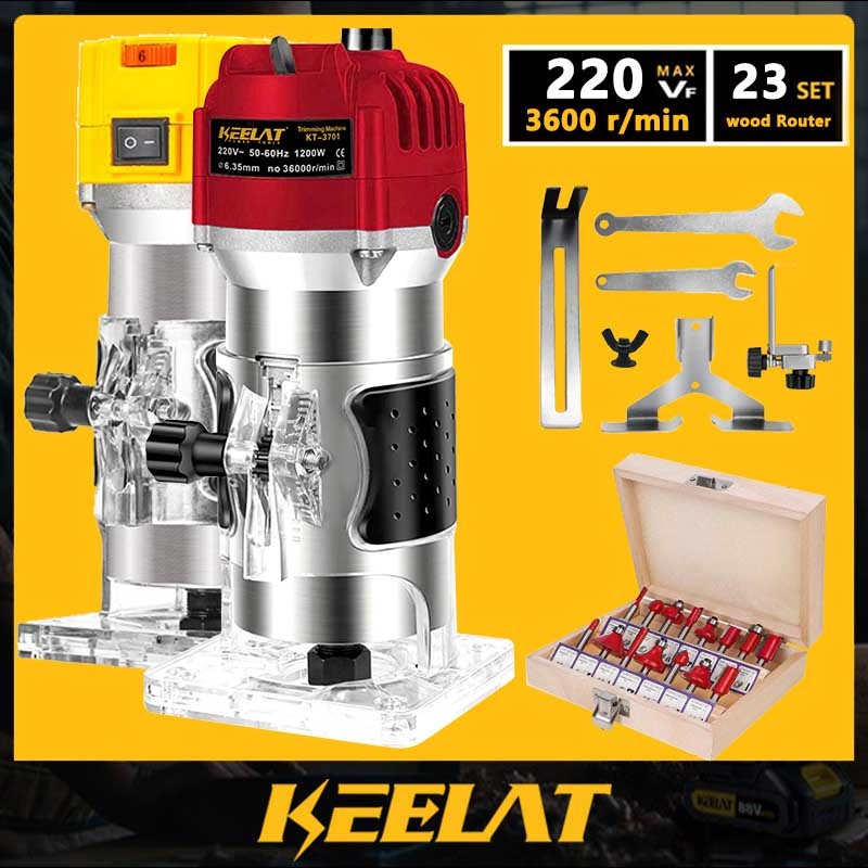KEELAT Original 1200W Handheld Power Tools Handheld Palm Wood Router ...
