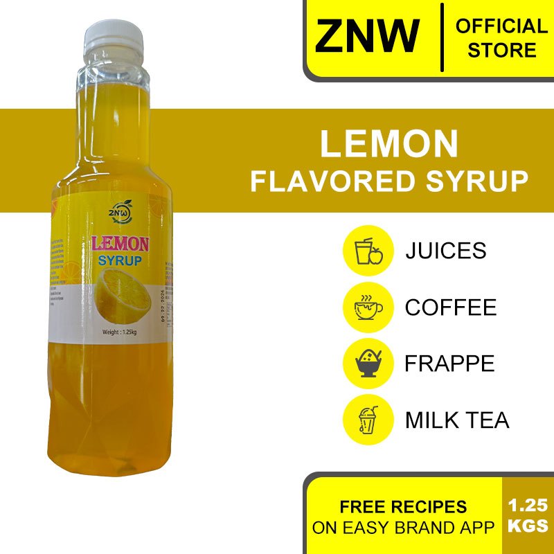 1.25KG ZNW Lemon Syrup -Rich andConcentrated Flavor for Beverages ...