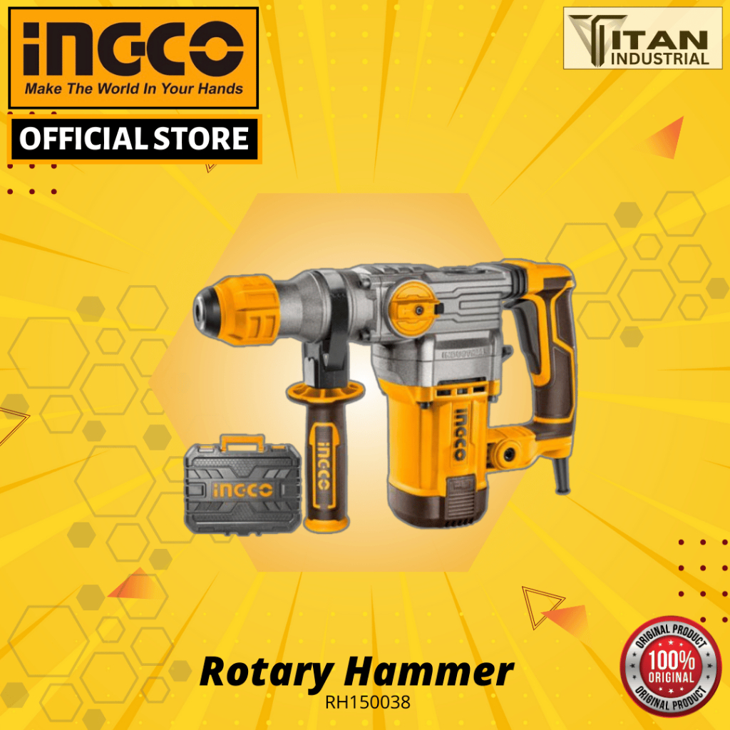INGCO Rotary Hammer 1500W RH150028 / RH150038 • Tm ss | Shopee Philippines
