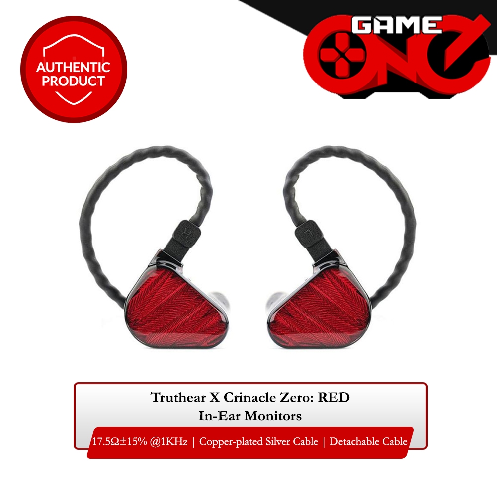Truthear X Crinacle Zero: RED Dual Dynamic Driver IEM Detachable Cable ...