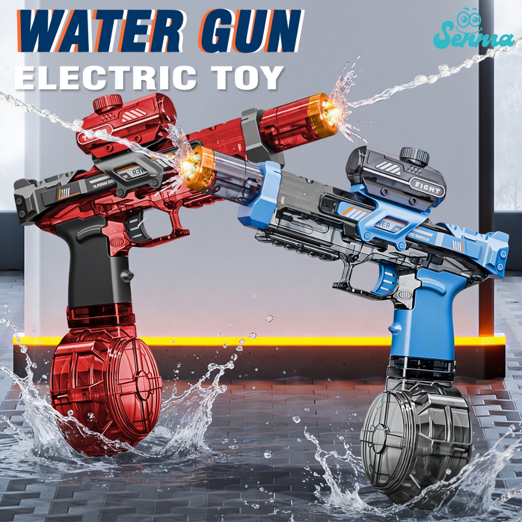 Breathe Fire High Pressure Electric Water Gun For Kids With Flash ...