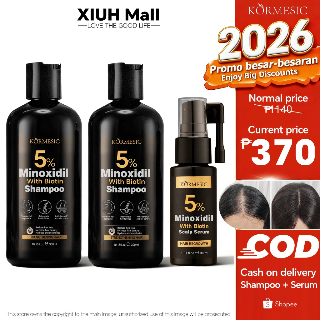 【HOT】 Shampoo Minoxidil 5% Hair Growth SET With Biotin Shampoo+Scalp ...