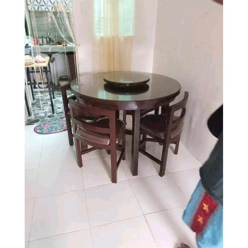 4 sitter round space saver dining set | Shopee Philippines