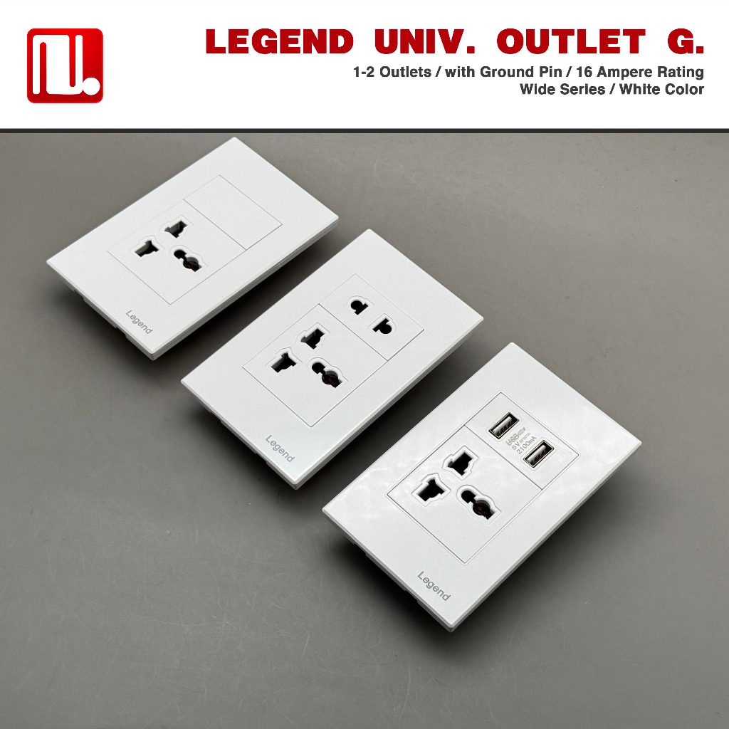 Legend Universal Outlet / 1-2 Outlets / USB Outlet | Shopee Philippines
