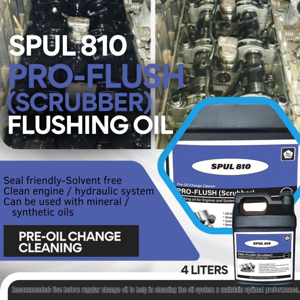 SPUL 810 Pro-Flushing Oil - High Solvency Sludge & Carbon Remover (4 ...