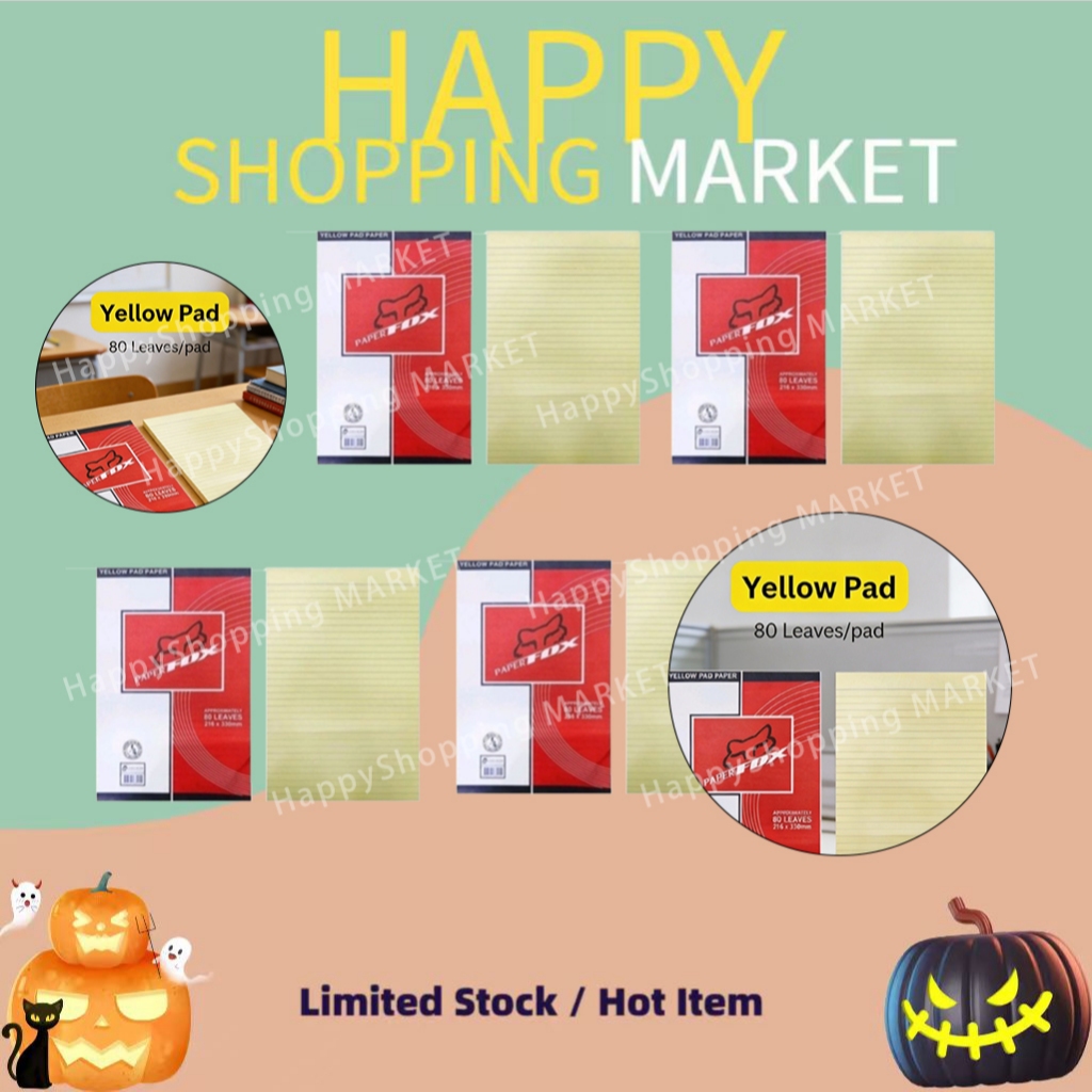 Daily Essential Yellow Pad Paper 80 Leaves Paperfox Original Brand ...