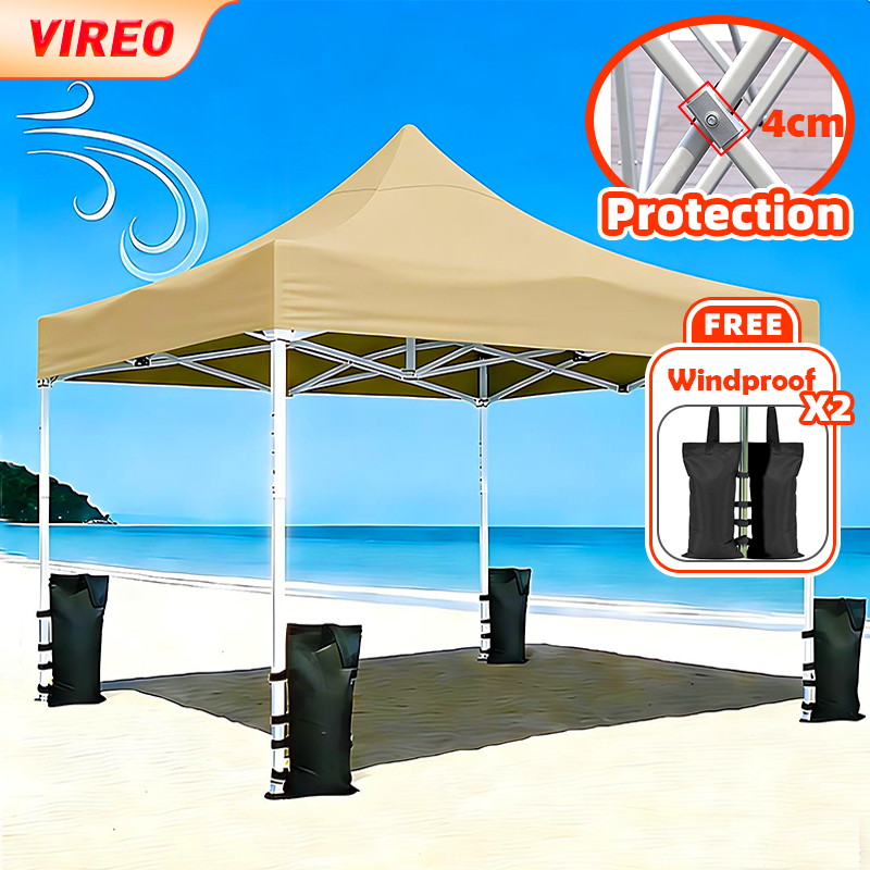 4CM Reinforce Folding Retractable Tent Waterproof 2*2/3*3/3*4.5/3*6m ...