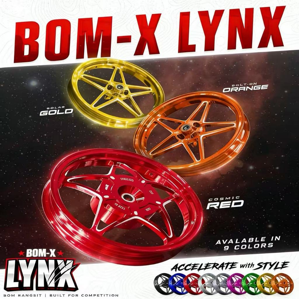 Bom Rangsit BomX Lynx CNC Star Alloy Mags Click 125/MIO 110/i125 M3 ...