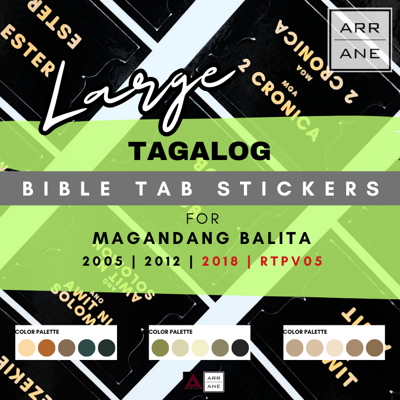 TAGALOG Large-Sized Bible Tab Stickers For MBBTAG (2005 | 2012 | 2018 ...